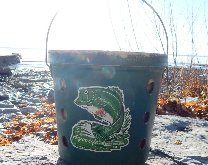 Vintage Minnow Bucket - Bait Pail - Bait Can - Aqua-life - Vintage ...
