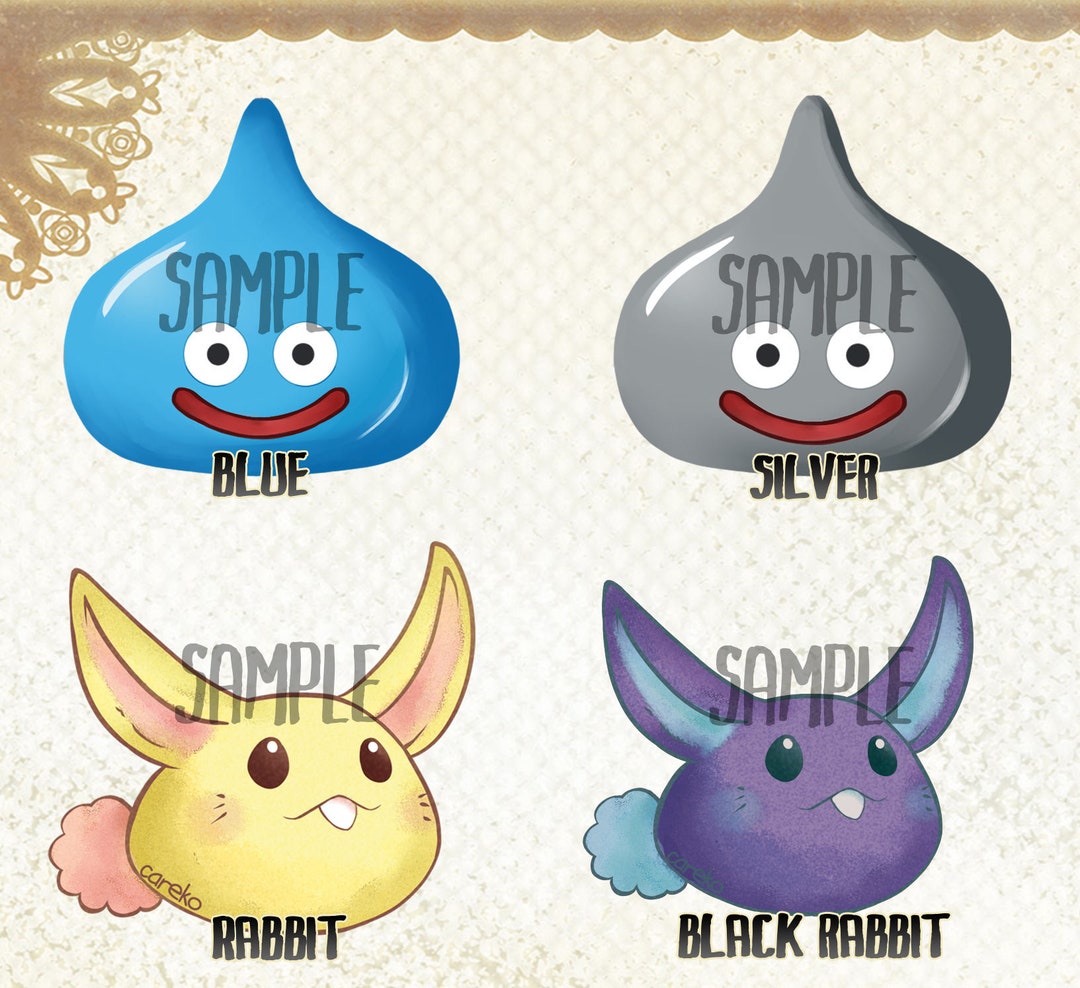 DQ Slime and Mana Rabbit Inspired Keychains - Etsy