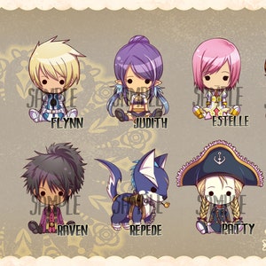 Tales of Vesperia Inspired Keychains - Etsy