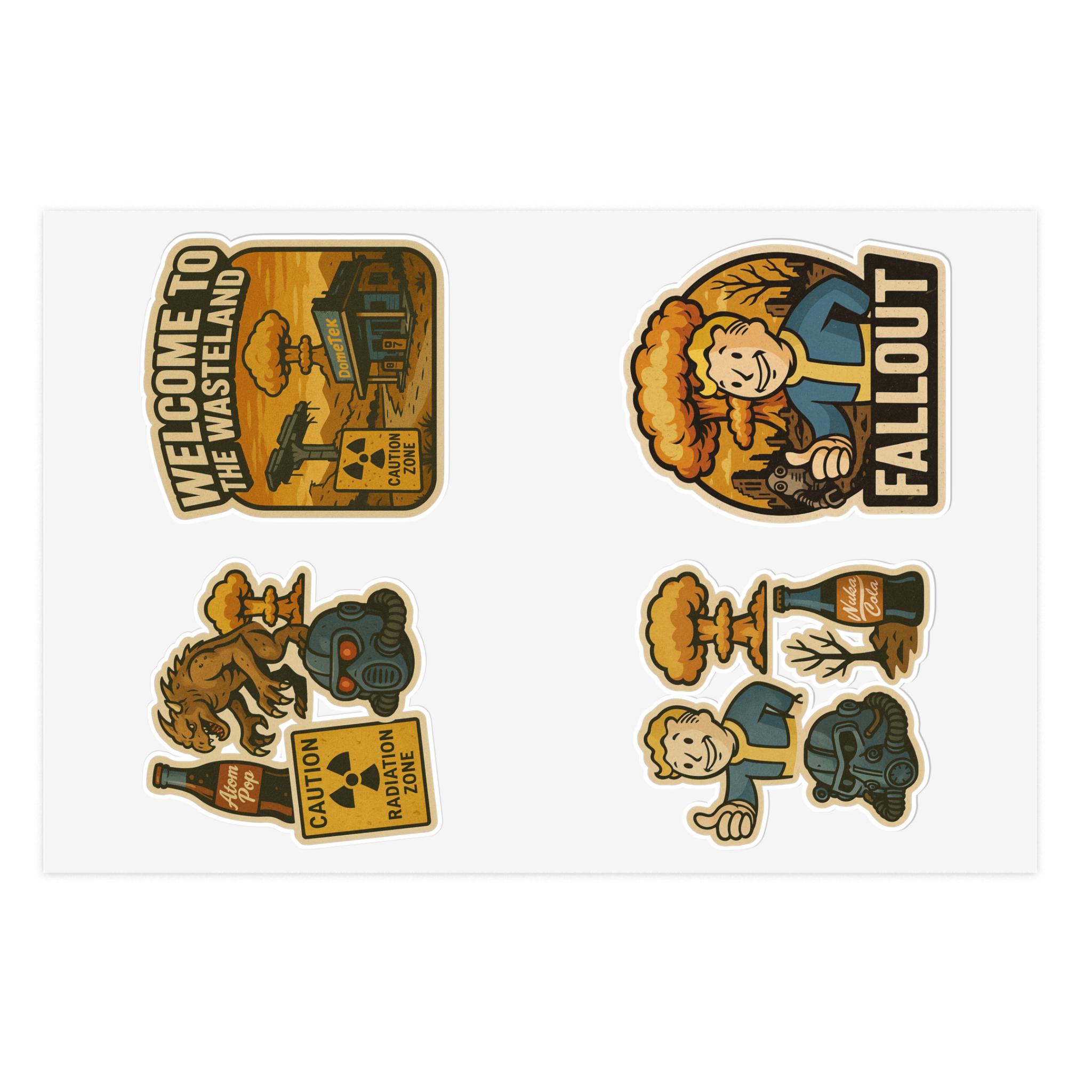 Fallout Adventure Sticker Sheets | Retro Gaming Stickers for Decor ...
