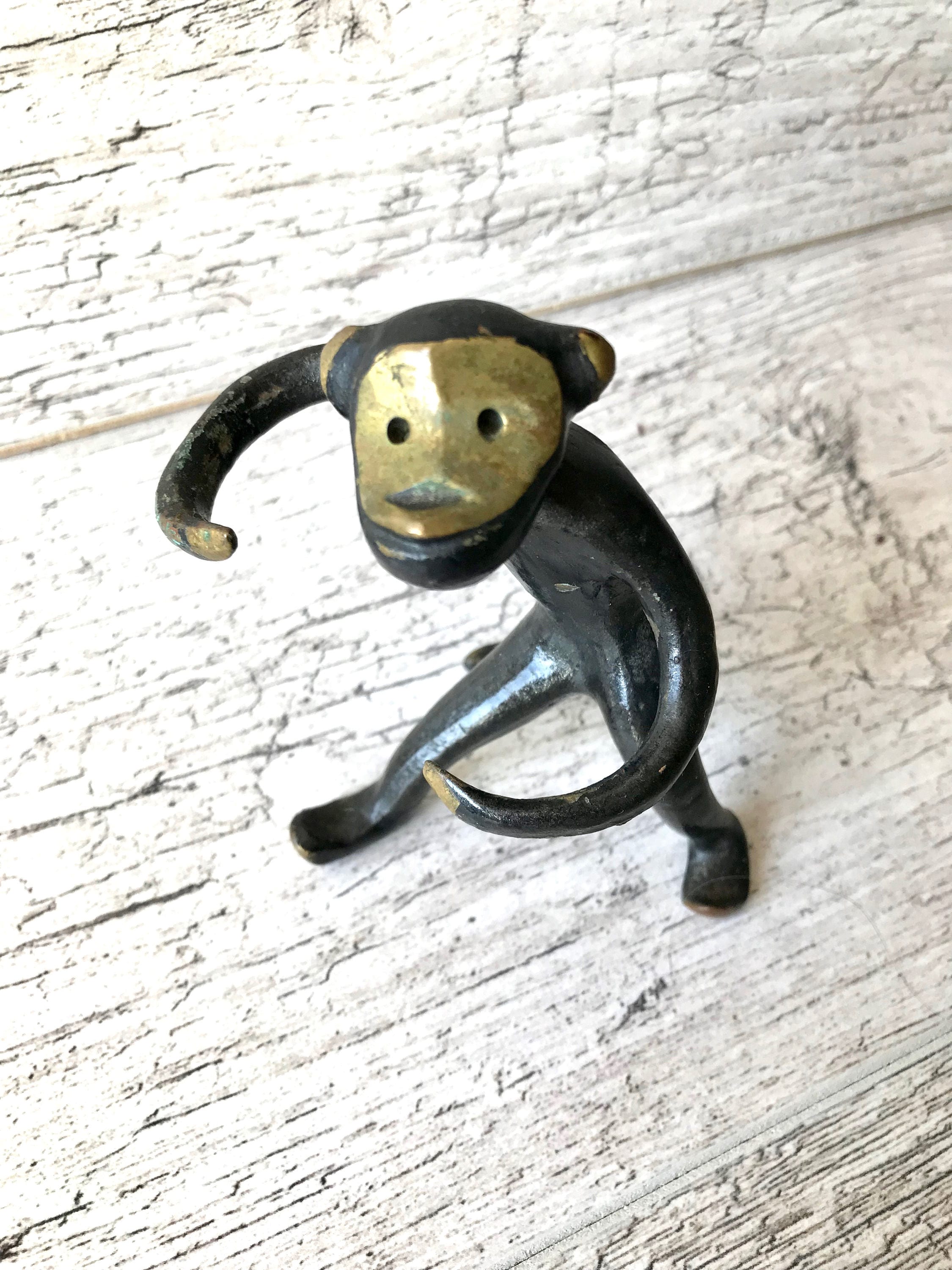 Monkey Figurine Monkey Statuette Vintage Monkey Statuette - Etsy