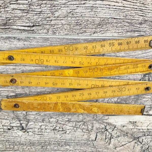 Vintage Wooden Ruler - Etsy