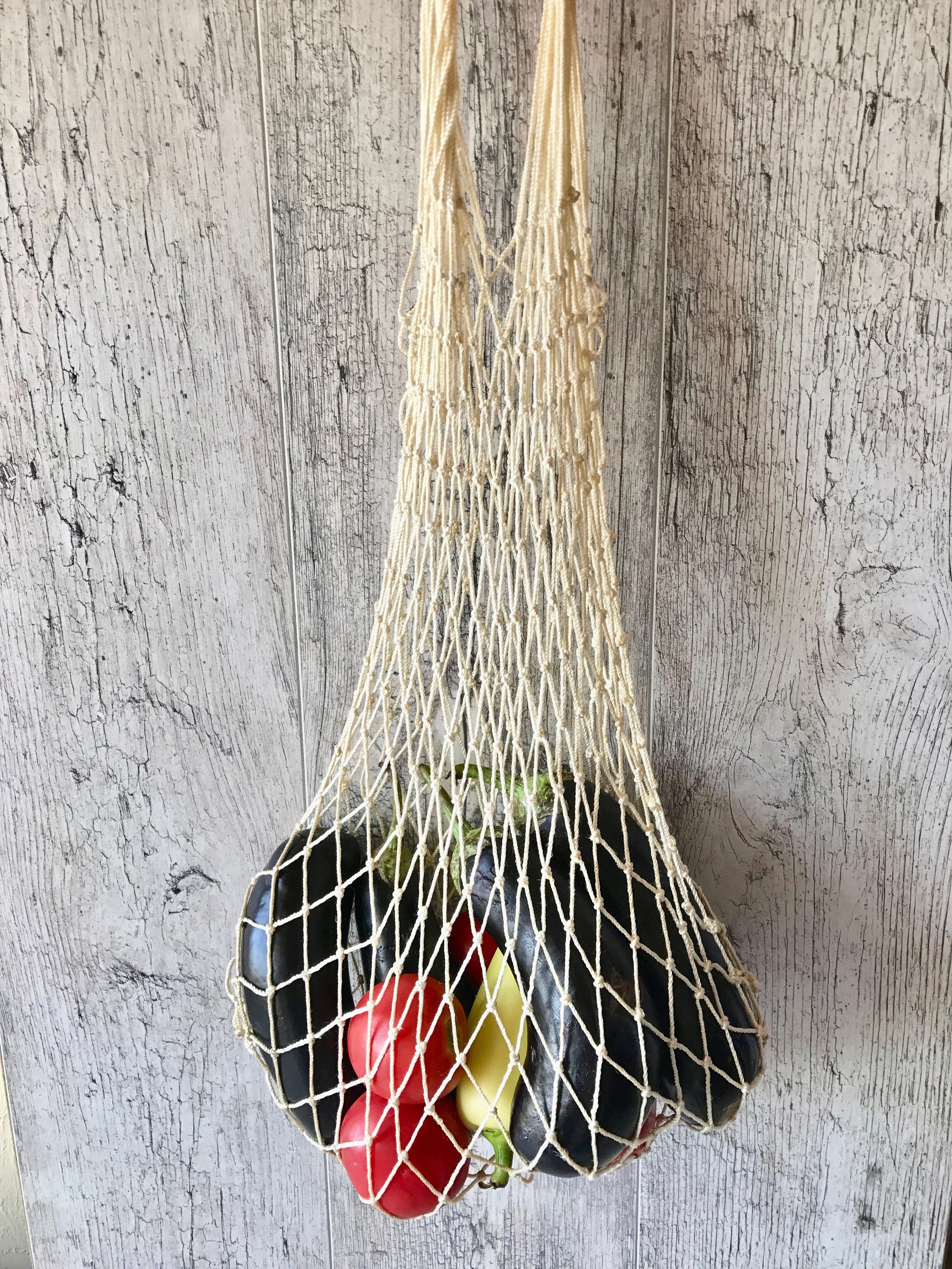 String Bag Market Bag Soviet String Bag White Vintage Shopping Rusty ...