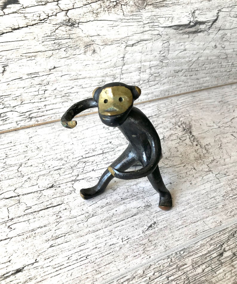 Monkey Figurine Monkey Statuette Vintage Monkey Statuette - Etsy