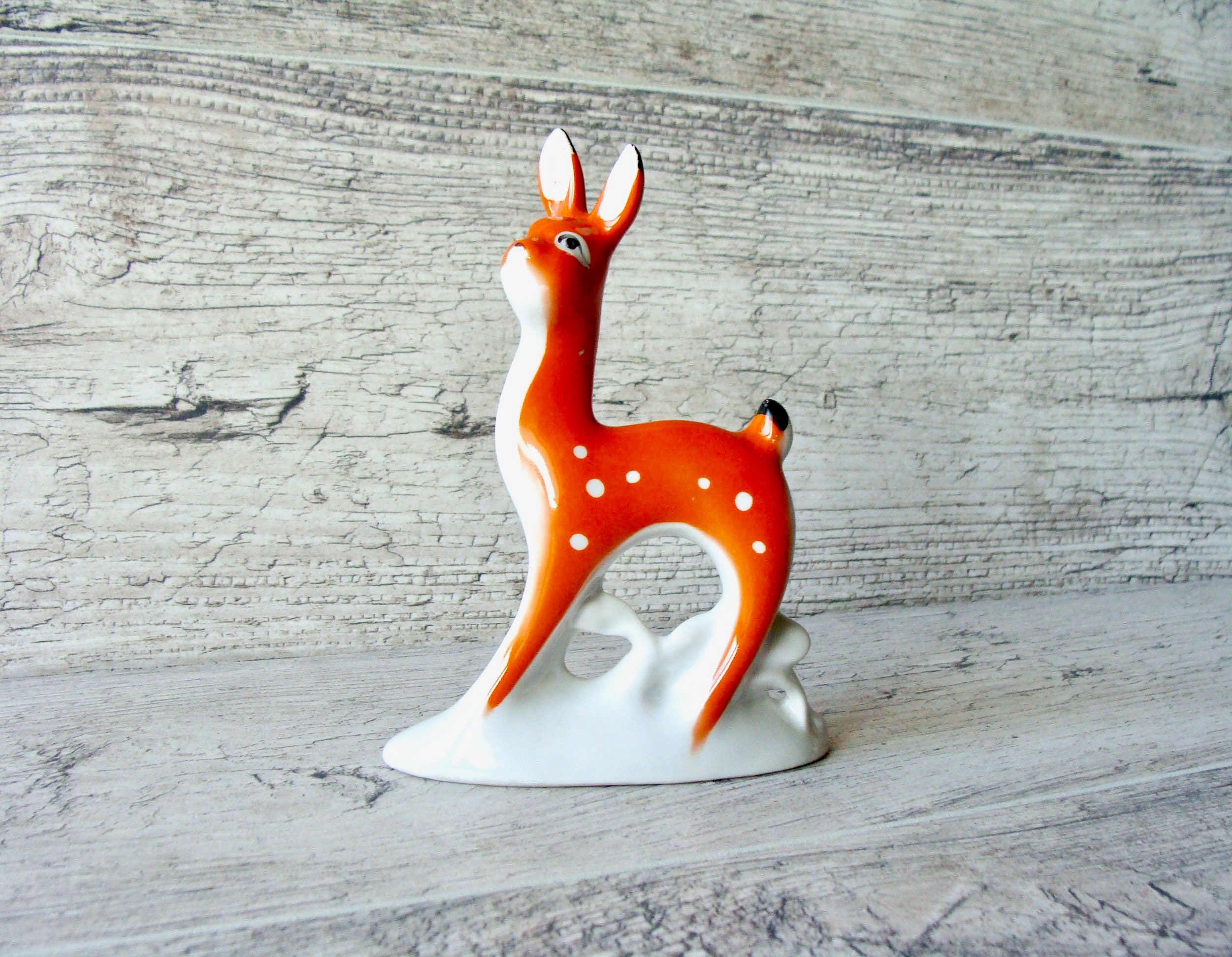 Deer Ceramic Deer Deer Figurine Pottery Deer Deer Figure USSR Figurine ...