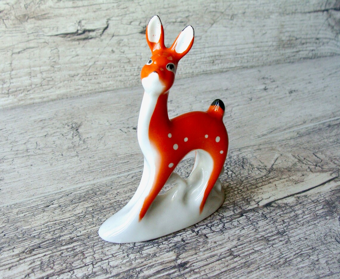 Deer Ceramic Deer Deer Figurine Pottery Deer Deer Figure USSR - Etsy