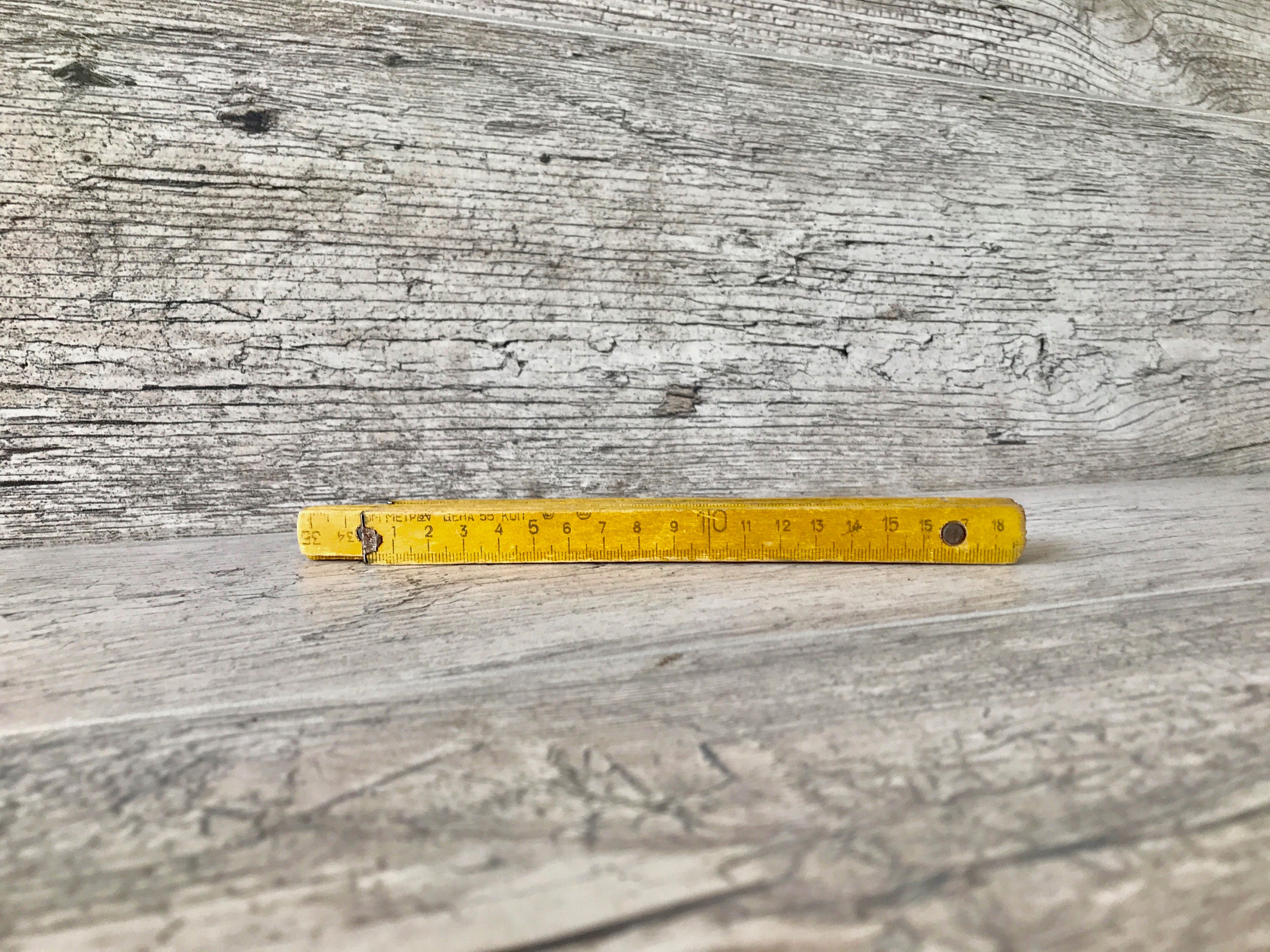 Folding Ruler Soviet Wooden Meter Wooden Folding Ruler Vintage Wooden ...