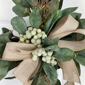 Easter Wreath for Front Door, Cross Wreath, Eucalyptus and Berry Cross Door Hanger - Etsy