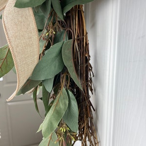 Easter Wreath for Front Door, Cross Wreath, Eucalyptus and Berry Cross Door Hanger - Etsy