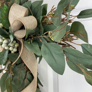 Easter Wreath for Front Door, Cross Wreath, Eucalyptus and Berry Cross Door Hanger - Etsy