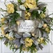 Welcome Home Yellow and Gray Mesh Wreath With Ribbon and - Etsy