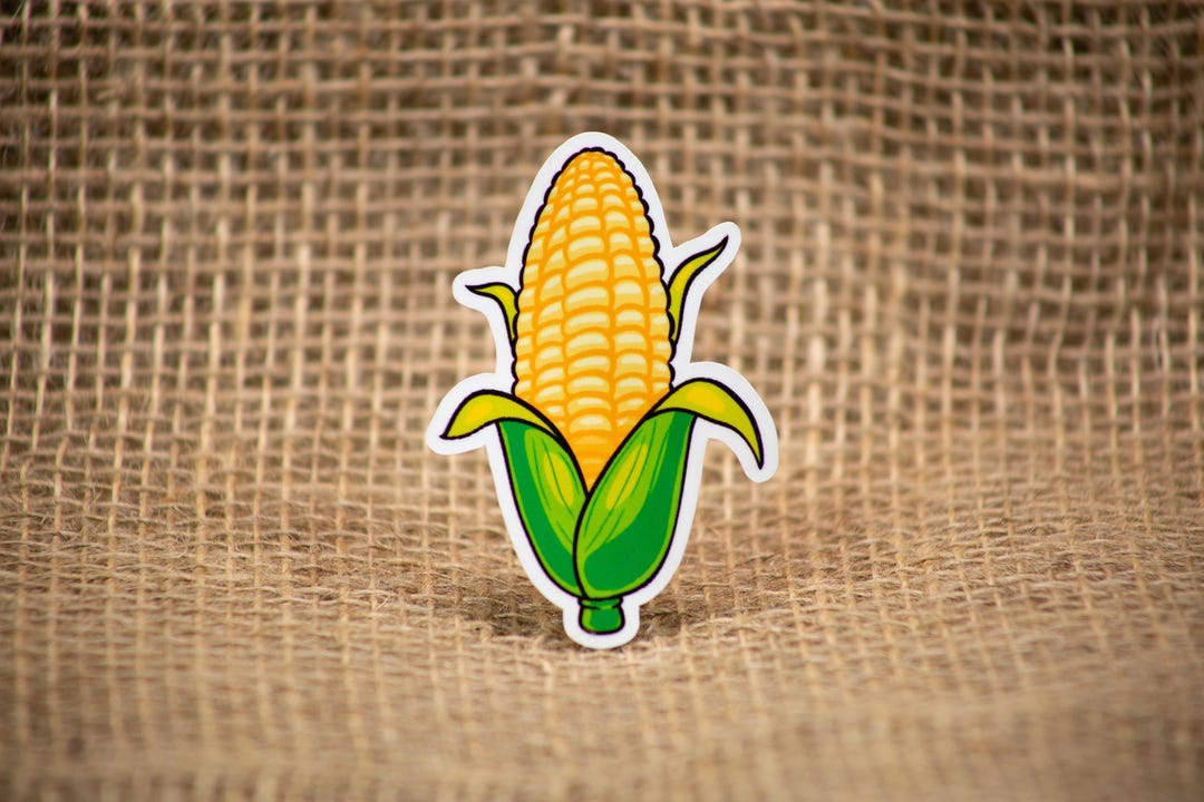 Corn Vinyl Water Resistant Sticker - Etsy