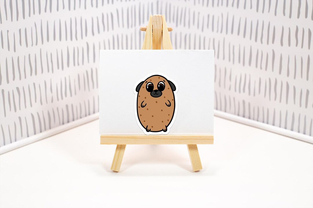 Pugtato Vinyl Water Resistant Sticker - Etsy