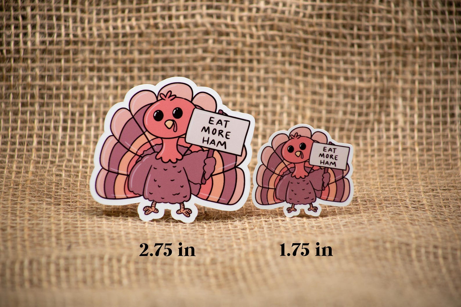 Eat More Ham Turkey Vinyl Water Resistant Sticker - Etsy