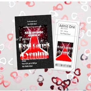 Hollywood Red Carpet Event - School Dance/prom Invitation/homecoming ...