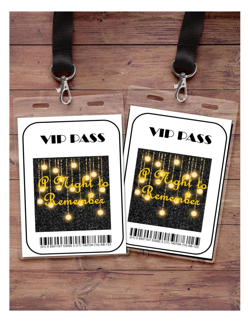A Night to Remember - VIP Pass for Dance Customizable - Printable ...