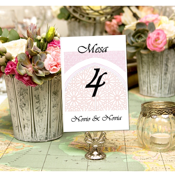 Spanish Table Number - Etsy