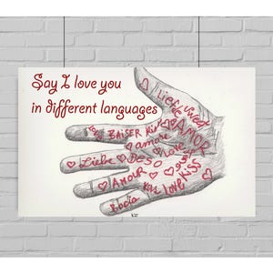 Inspirational Poster Love in Any Language - Digital Download - Etsy