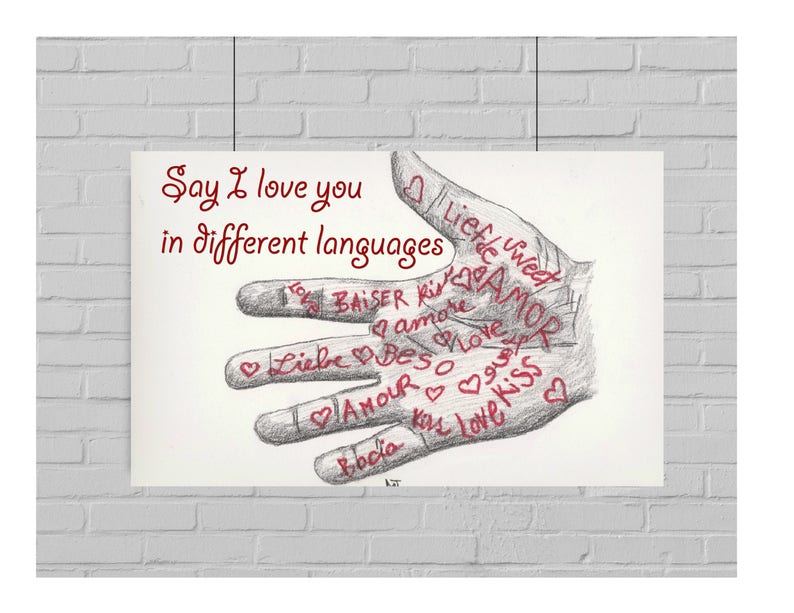 Inspirational Poster Love in Any Language - Digital Download - Etsy