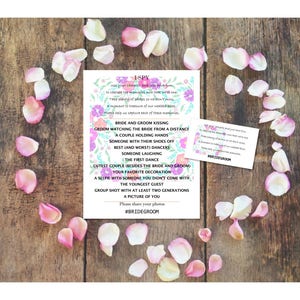 Purple Passion Wedding Set of "i Spy" Hashtag Signs and Tags ...