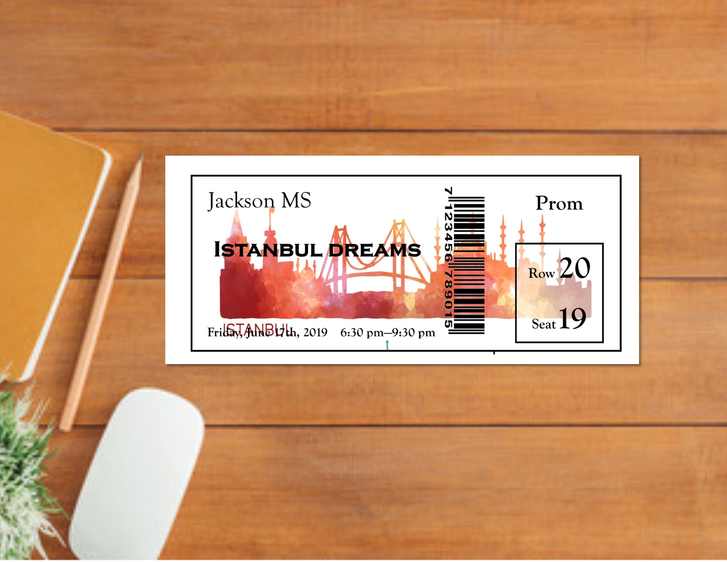 Istanbul Dreams - School Dance/prom/homecoming Plane Ticket ...