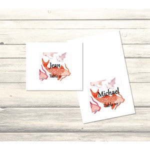 Koi Fish Wedding Place Cards/escort Cards Customizable Printable ...