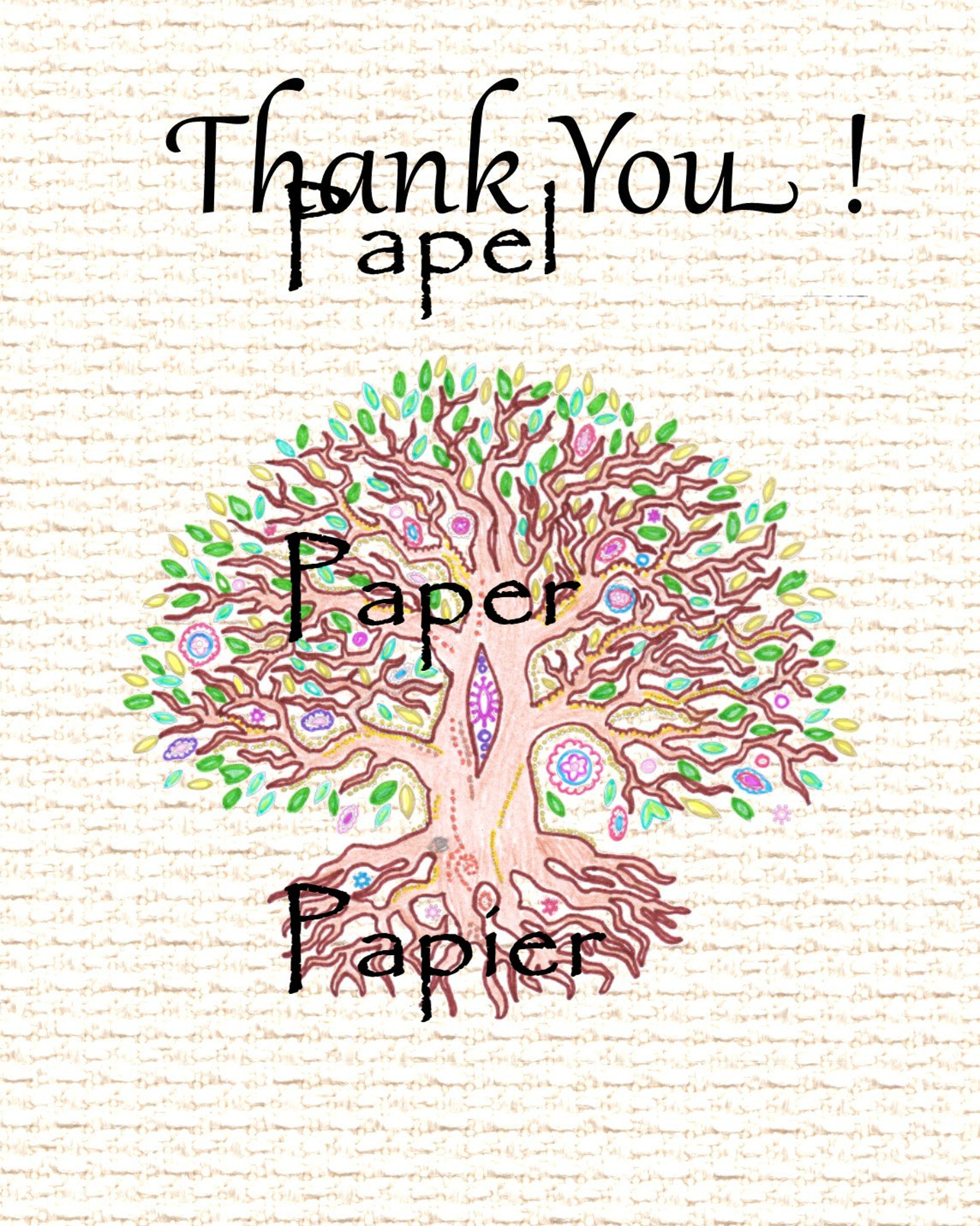 Set of Tree of Life Wedding Invitation, RSVP & Thank You Cards ...