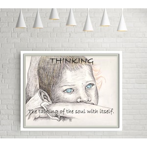 Inspirational Poster "thinking" - Digital Download - Etsy