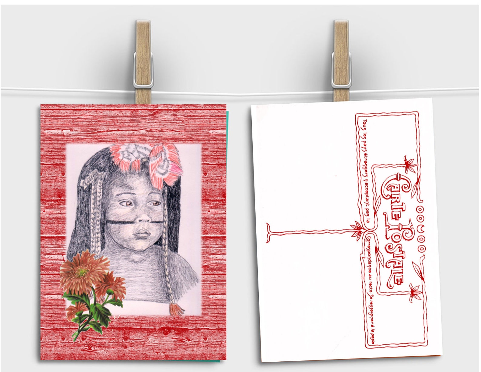 Little Girl in Red Card Customizable Printable Digital Download - Etsy