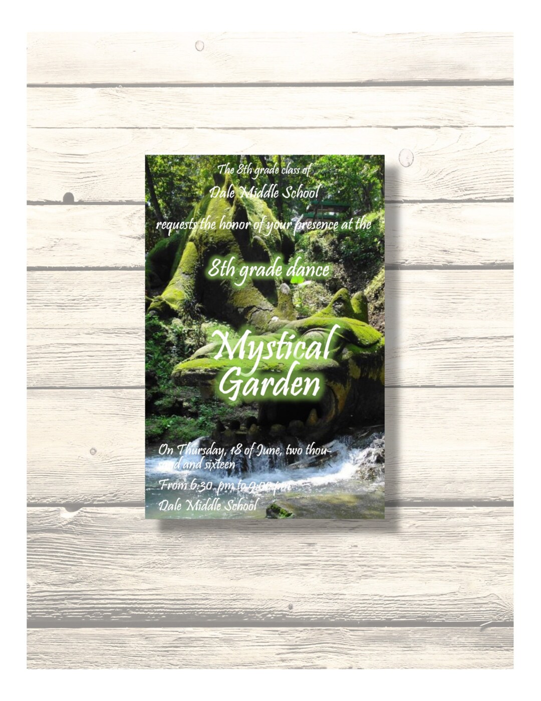 Mystical Garden - School Dance/prom-homecoming Invitation/card ...