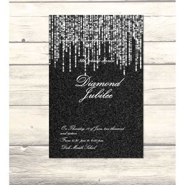 Diamond Jubilee Invitation - Etsy
