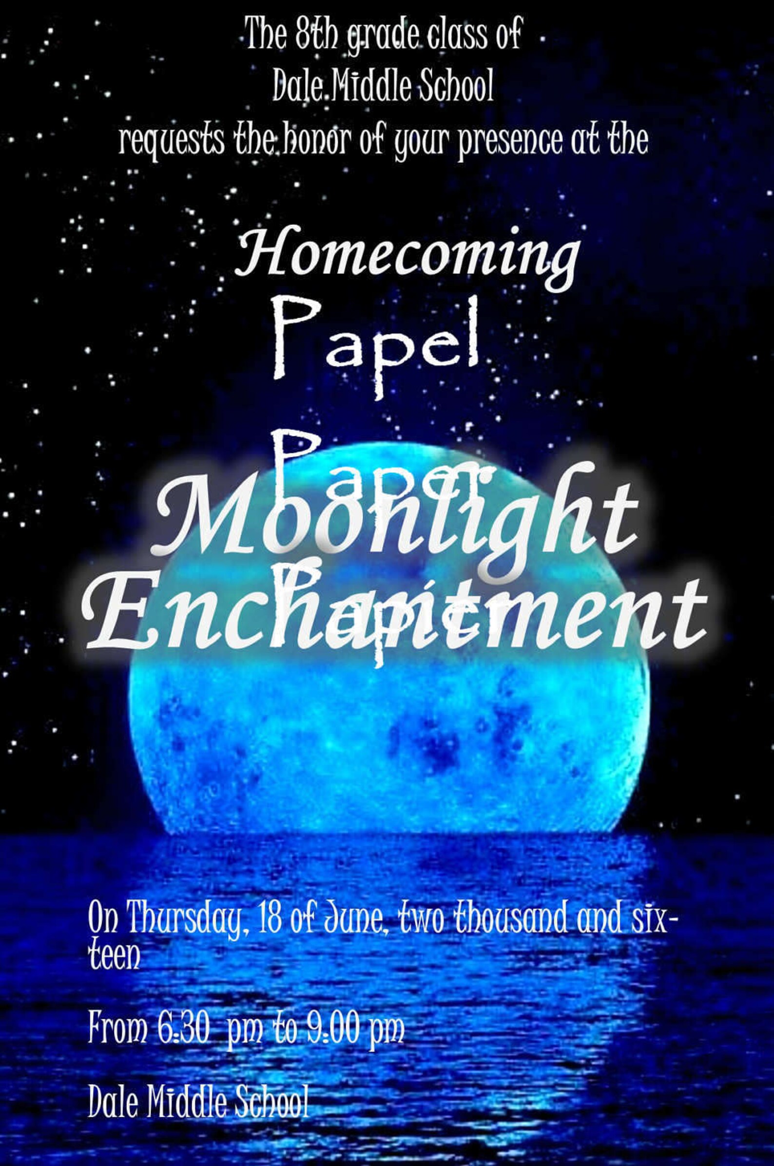 Moonlight Enchantment- School Dance/prom Invitation/homecoming/card ...