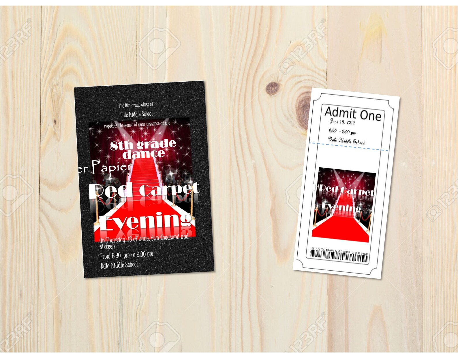 Hollywood Red Carpet Event - School Dance/prom Invitation/homecoming ...