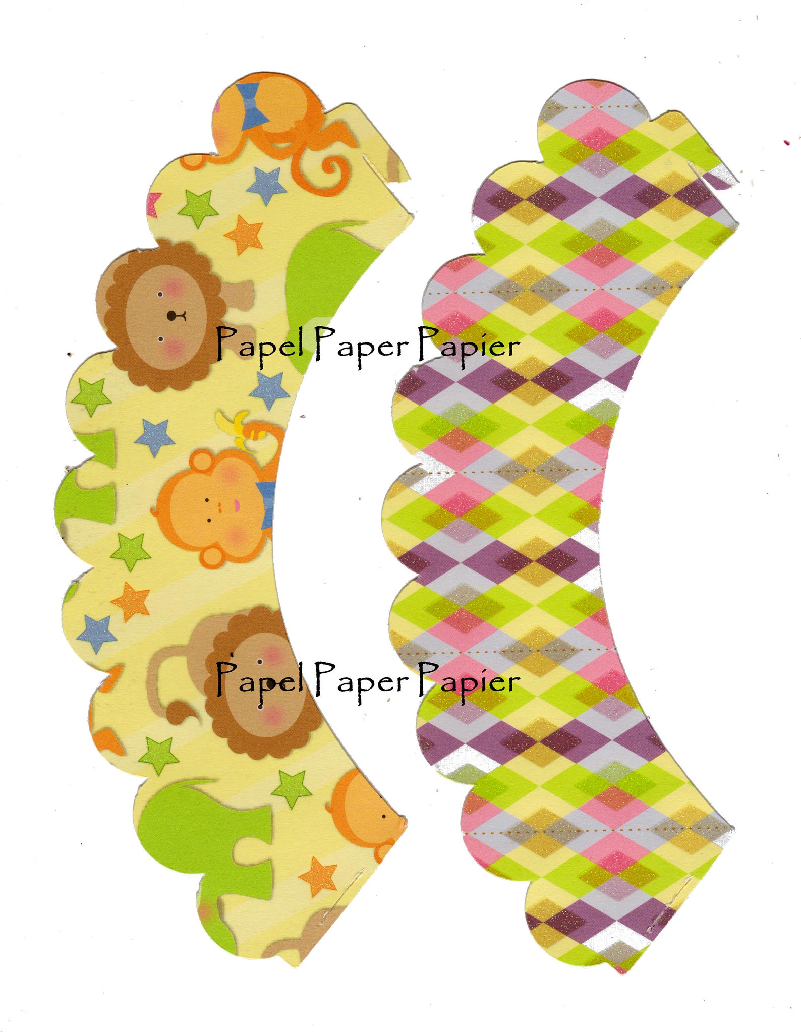 Set of Children Cupcake Wrappers - Digital Download - Etsy