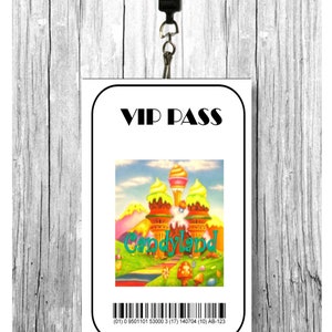 Candyland - VIP Pass for Dance Customizable - Printable Digital ...