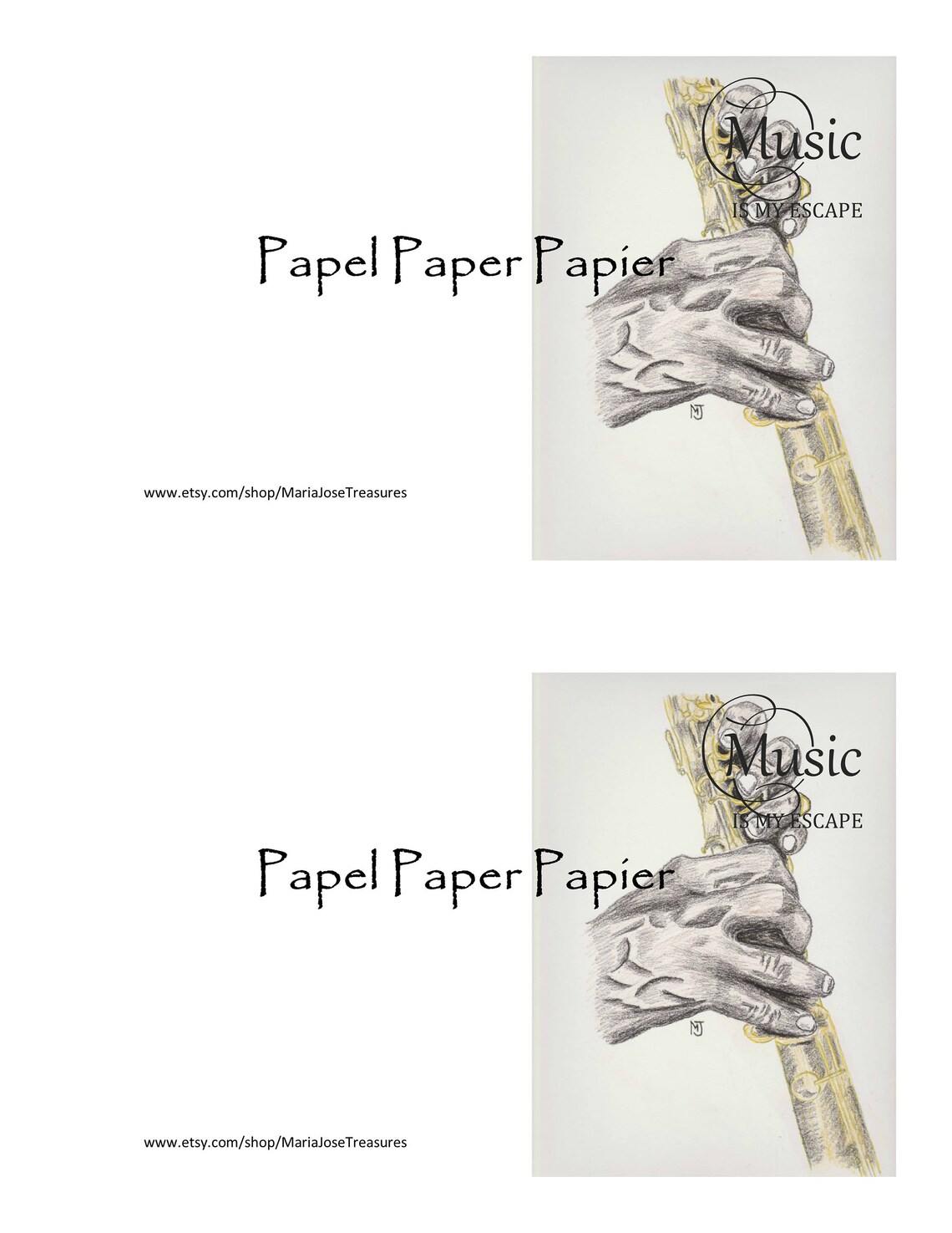 Music Card Customizable - Printable Digital Download - Etsy