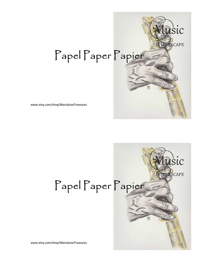 Music Card Customizable - Printable Digital Download - Etsy