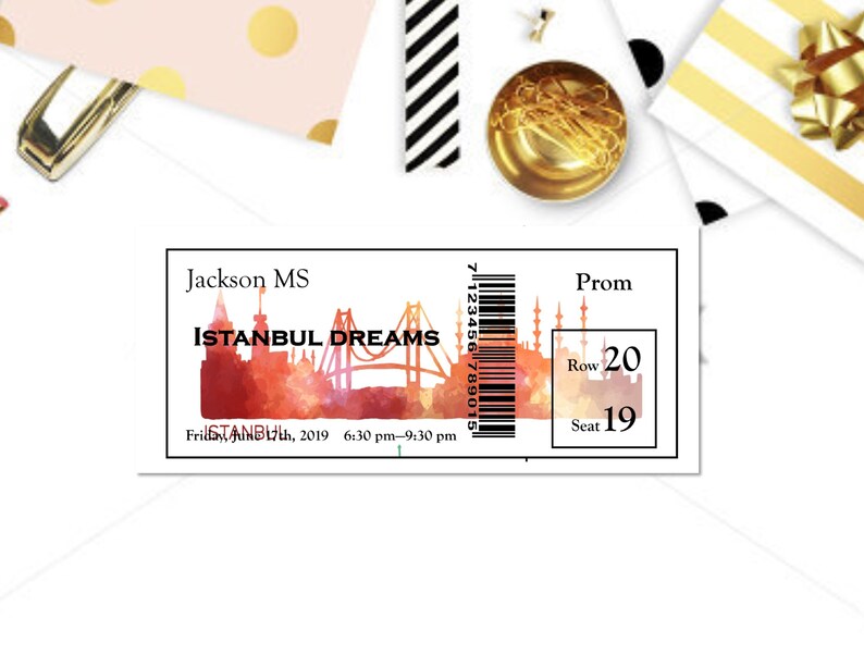Istanbul Dreams - School Dance/prom/homecoming Plane Ticket ...