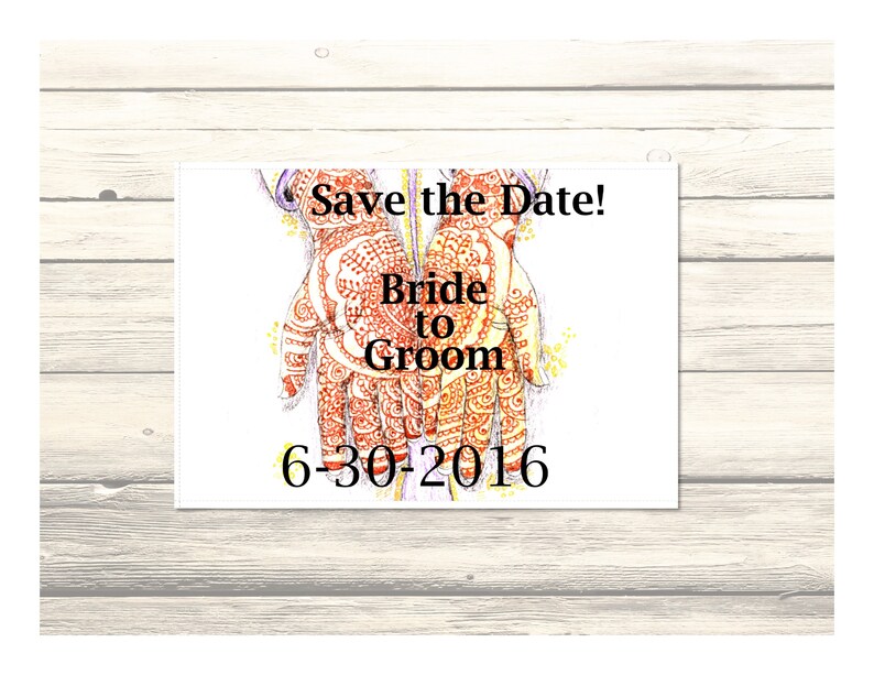 Henna Heart Nikah Wedding "save the Date" Cards Customizable ...