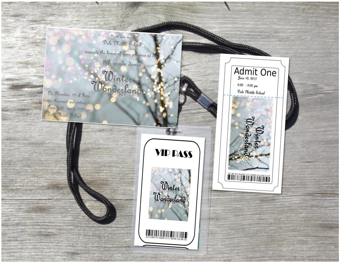 Winter Wonderland - School Dance/prom Invitation/homecoming Invitation ...