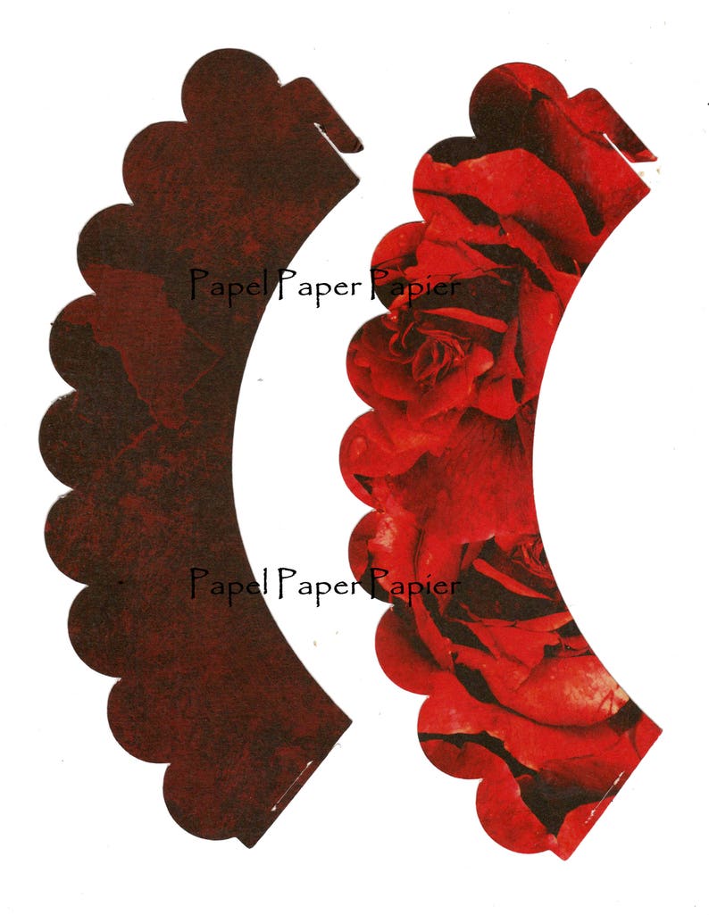 Set of Elegant Victorian Cupcake Wrappers - Digital Download - Etsy