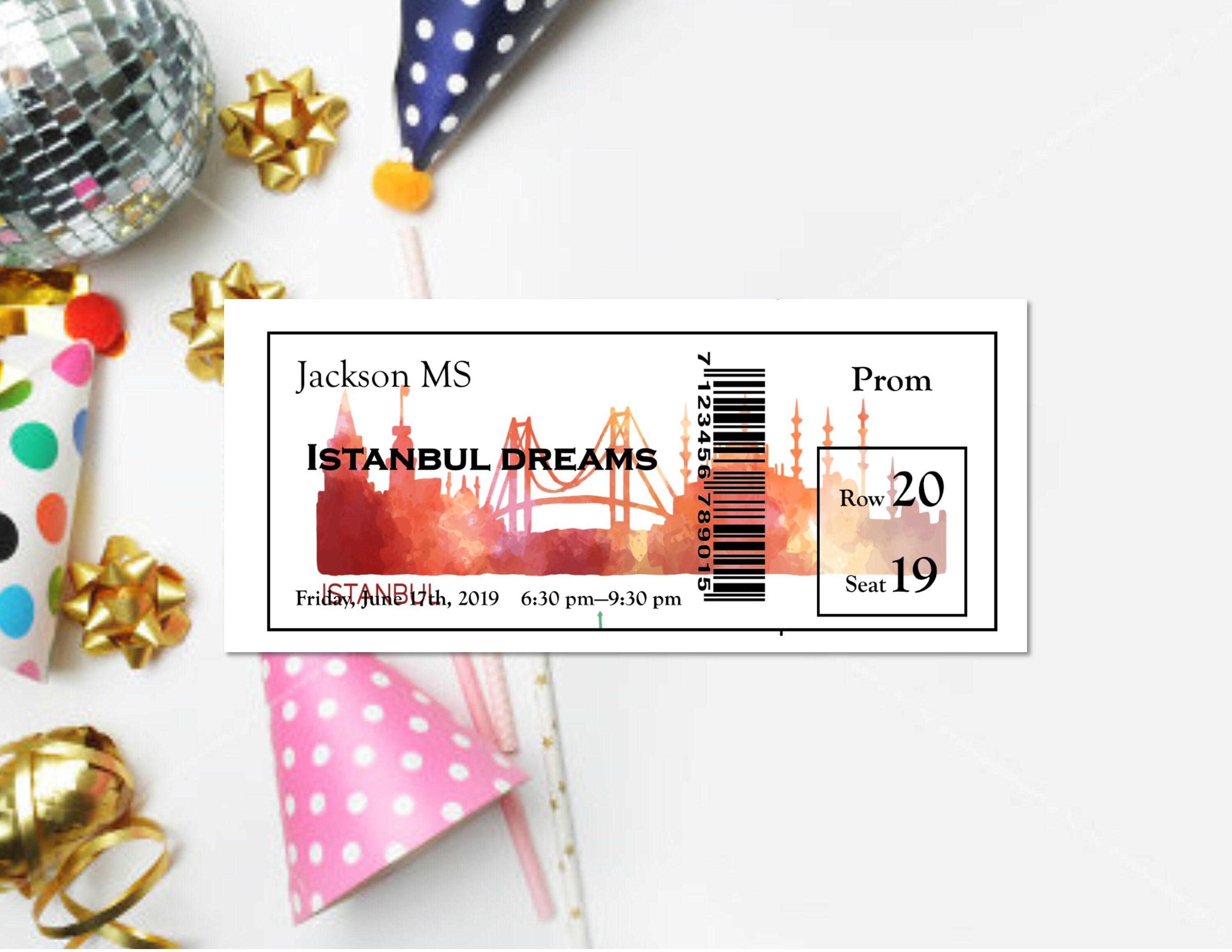 Istanbul Dreams - School Dance/prom/homecoming Plane Ticket ...