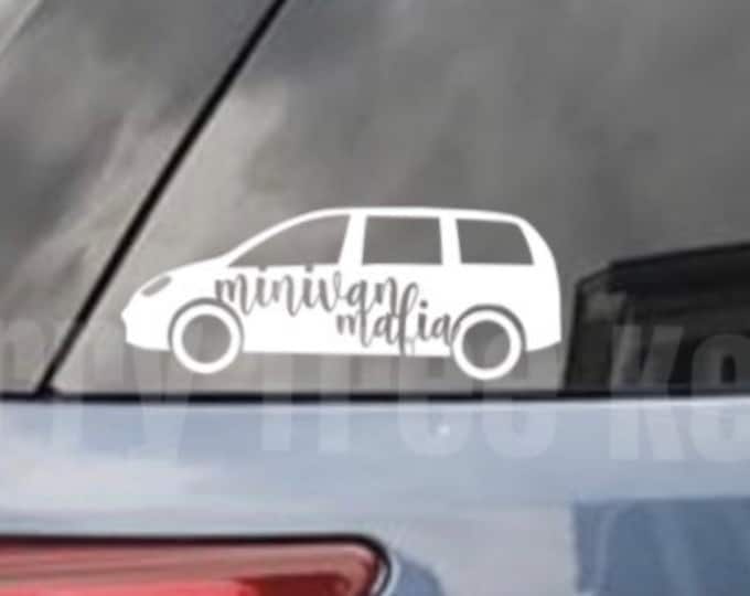 Minivan Mafia Car Decal, Funny Decal, Decal for Car, Truck, SUV ...