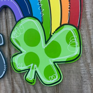 Rainbow Door Hanger, St Patrick’s Day Door Hanger, Lucky Door Hanger ...