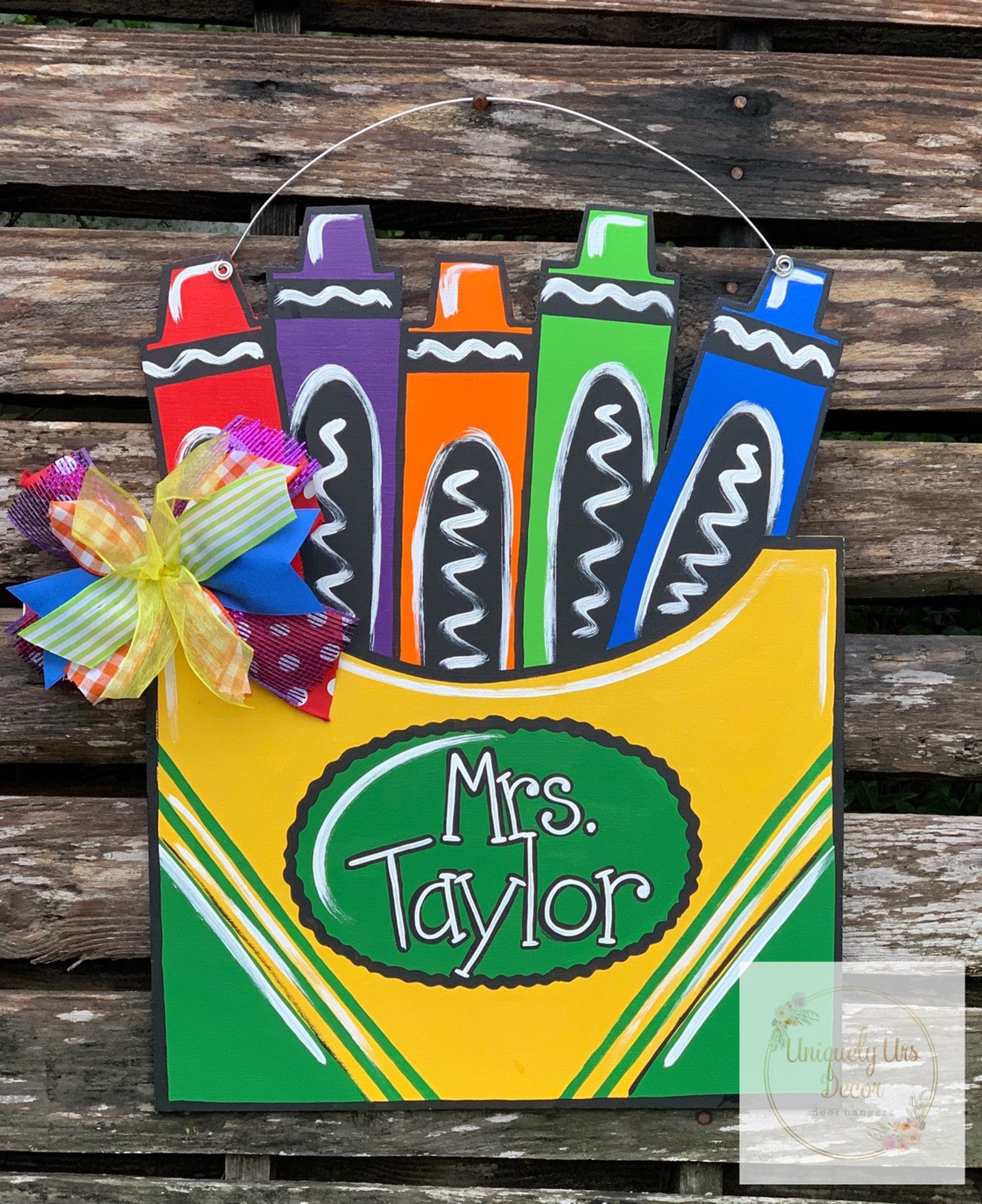 Crayon Box Door Hanger Teacher Door Hanger Classroom Door - Etsy