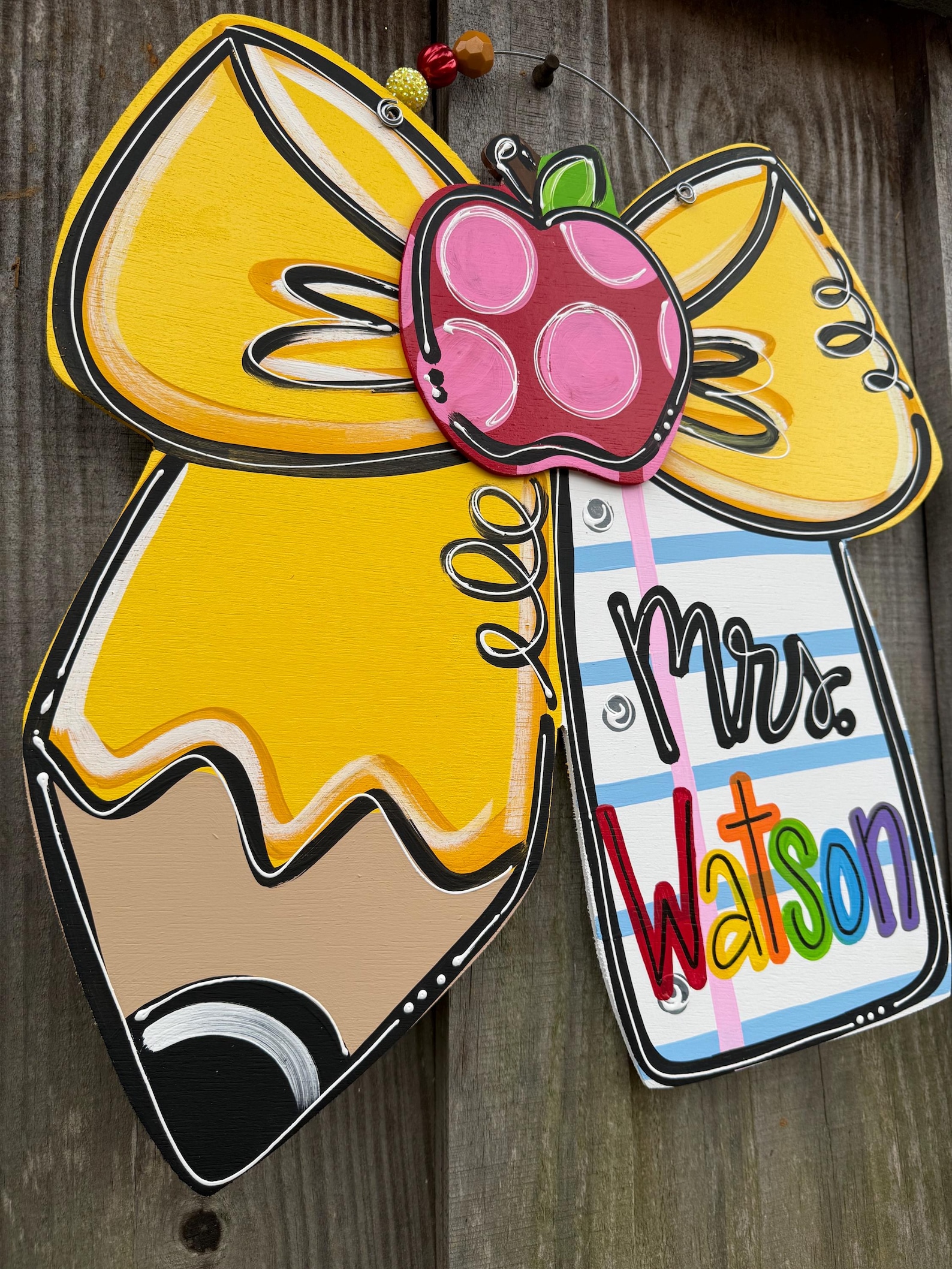 Classroom Door Hanger, Teacher Door Hanger, Door Hanger, Bow Door ...