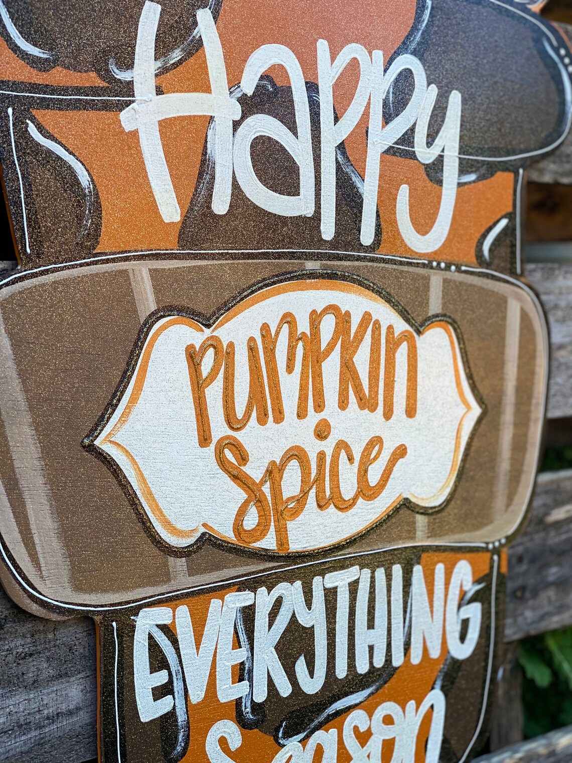 Pumpkin Spice Latte Door Hanger, Door Hanger, Fall Door Hanger - Etsy