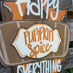 Pumpkin Spice Latte Door Hanger, Door Hanger, Fall Door Hanger - Etsy