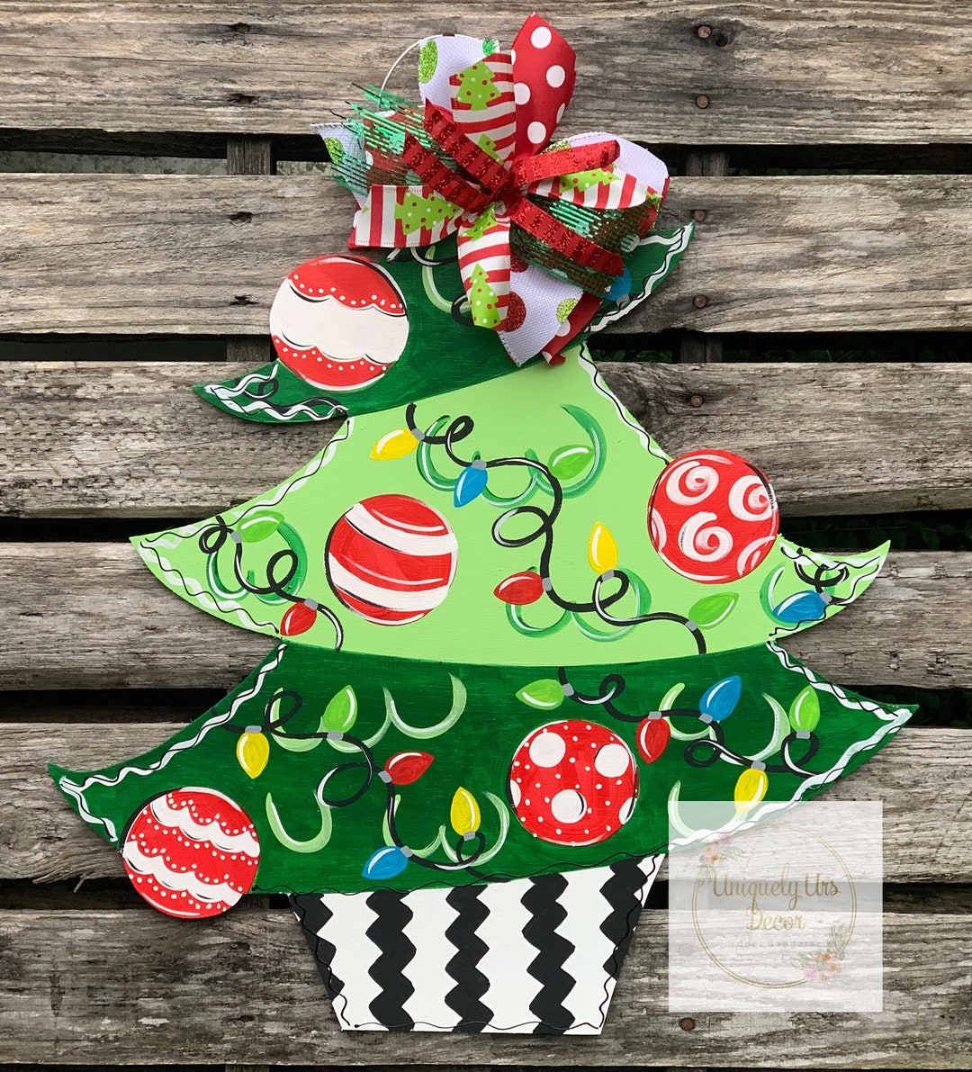 Christmas Tree Door Hanger, Tree Door Hanger, Door Hanger - Etsy