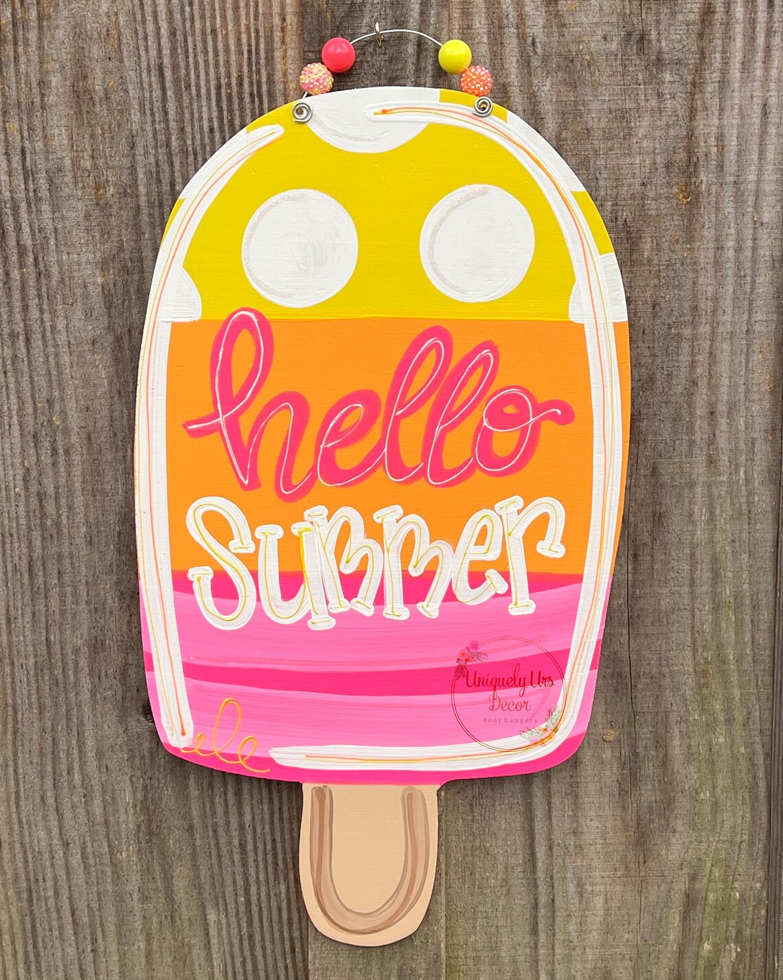 Popsicle Door Hanger, Hello Summer, Summer Door Hanger, Door Hanger - Etsy
